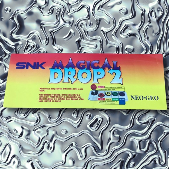 Wall Decor | Neogeo Snk Magical Drop 2 Arcade Video Game Translight Marquee Sign Wall Art | Poshmark